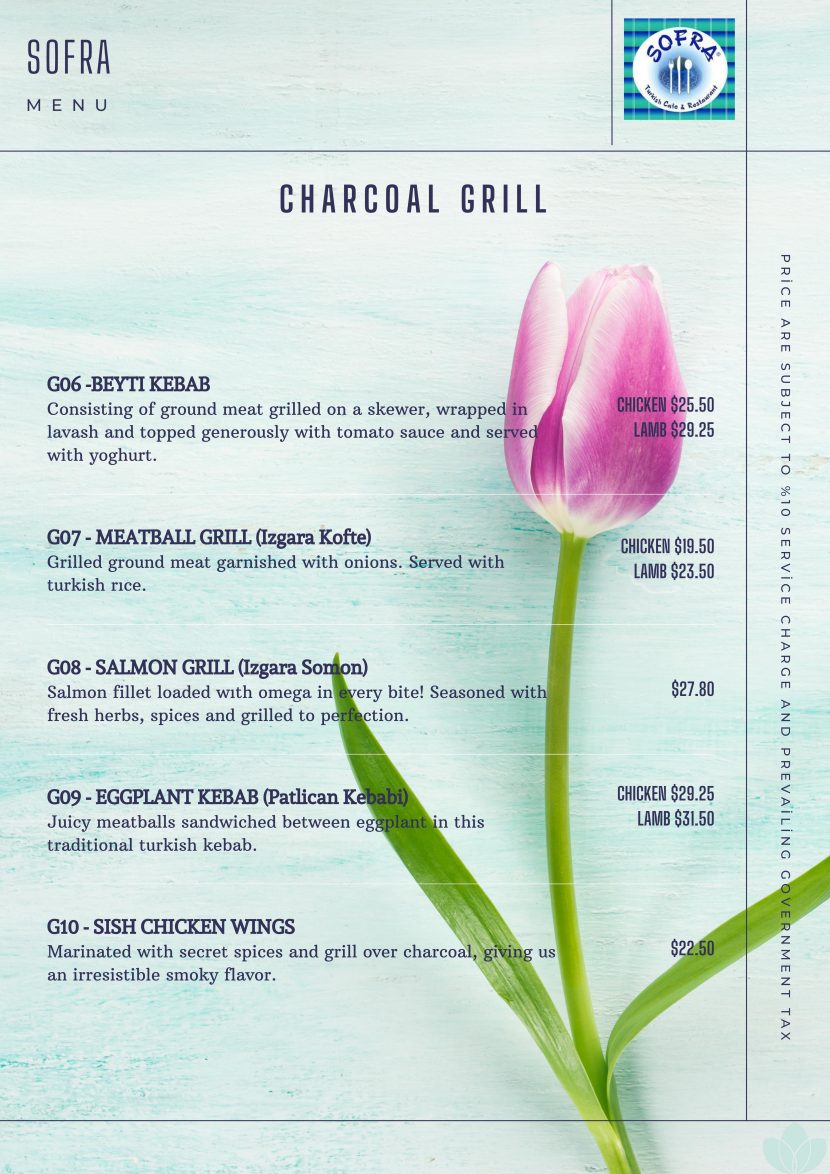 ALL MENU – Sofra Turkish Cafe & Restaurant